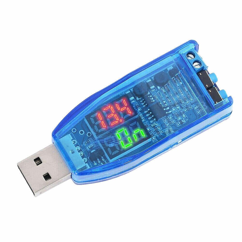 Modul USB DC-DC sursa reglabila STEP UP/DOWN 3W intrare 3.5V-12V iesire ...