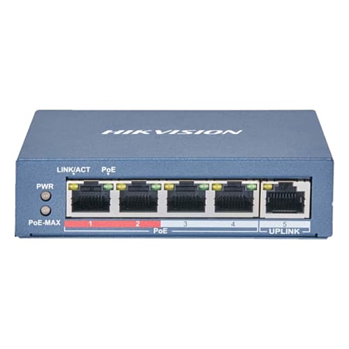 Switch 4 porturi 100 Mb PoE, 1 port uplink RJ45 100 Mb, SMART ...